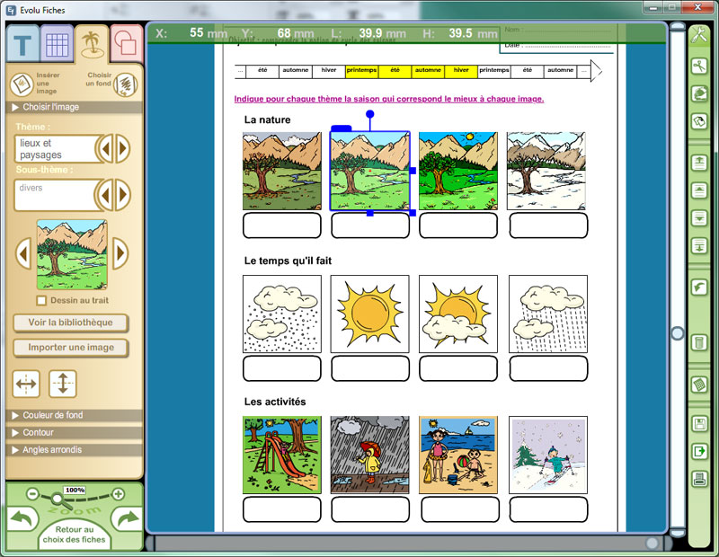 Fiches d'exercices photocopiables, espace et temps CP-CE1