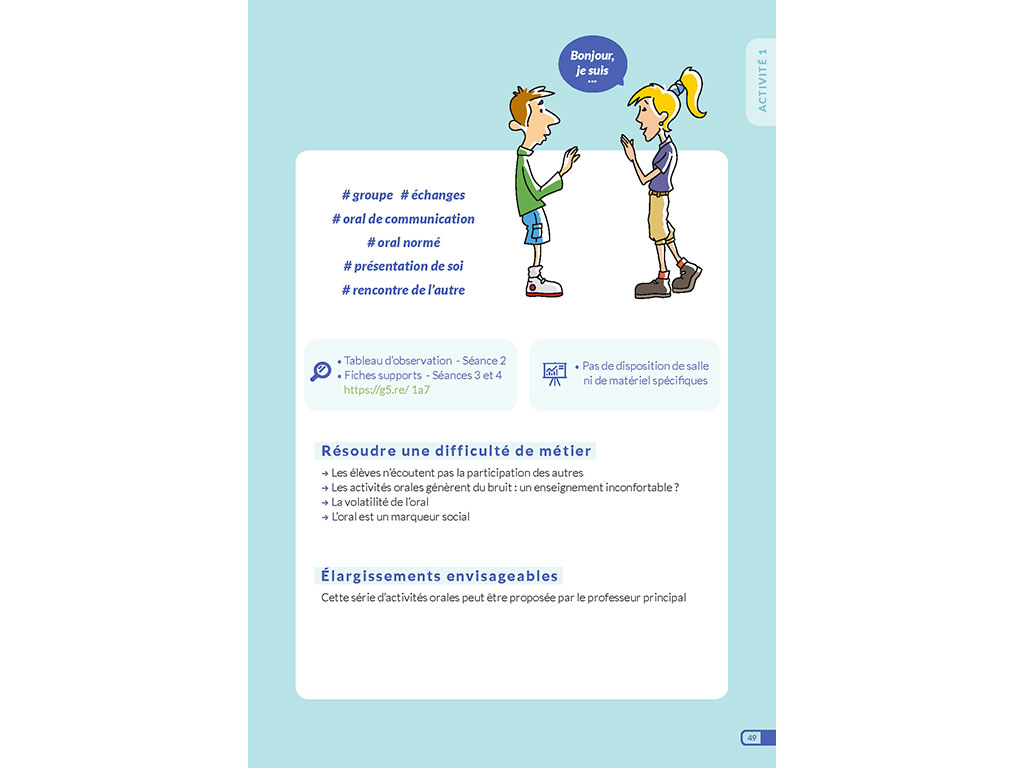 Enseigner l'oral